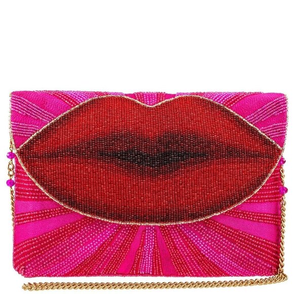 Mary Frances | Bags | Mary Frances Smooch Crossbody Clutch Handbag Red ...